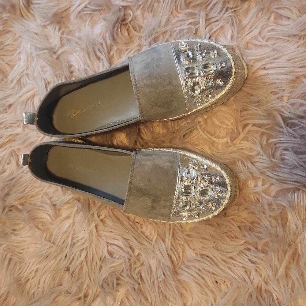 Silver & Grey Platform Espadrilles - Gem